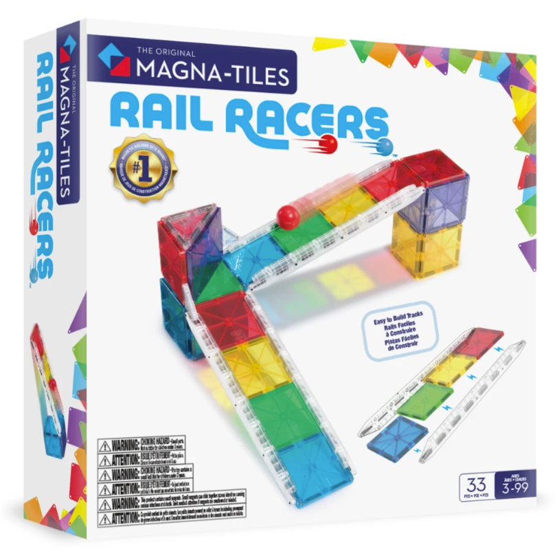 MAGNA-TILES Rail Racers 33 parts - magnetic kit with track | 68travel